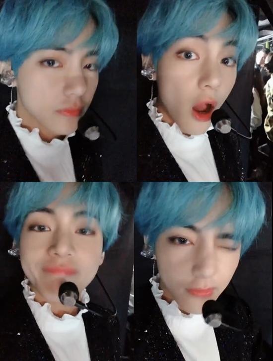 해시태그] 역시 패셔니스타…방탄소년단 뷔 파란 머리도 찰떡 소화