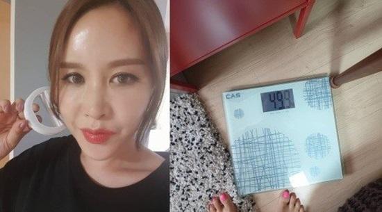 "앞자리 간당간당 복귀"…채리나, 몸무게 '49.9kg' 인증 [★해시태그]