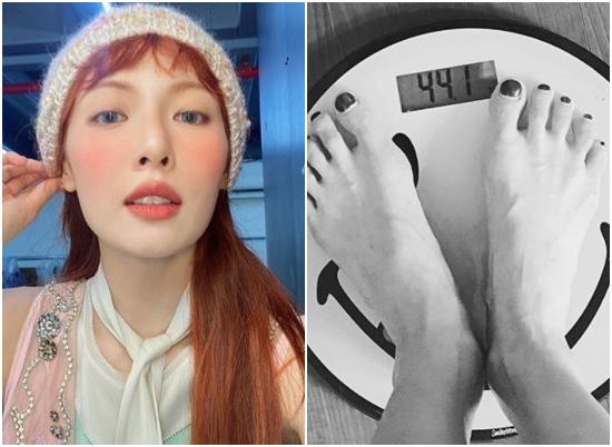 현아, 164cm에 44kg 몸무게 인증…"요즘 운동 너무 못 했어"[★해시태그]