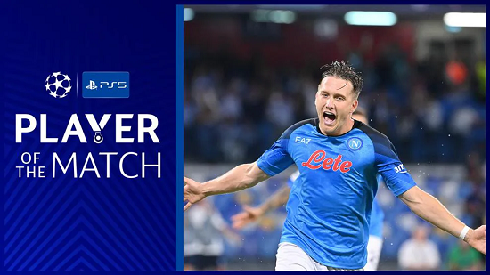 '멀티골' 지엘린스키, UEFA 공식 'POTM' [UCL A조]