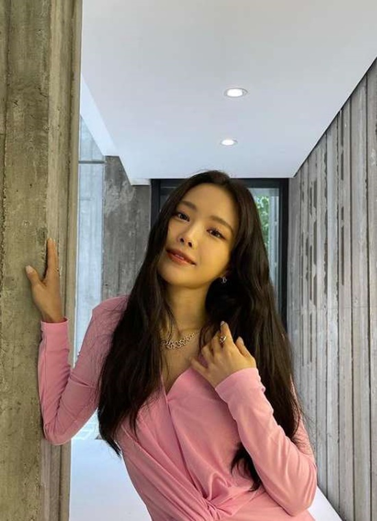 손나은, 핑크 드레스도 '찰떡'…청순+성숙美 다 가졌네