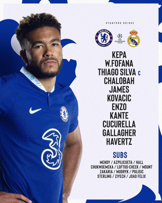 첼시, 하베르츠+갤러거 FW 출격…레알은 벤제마 중앙공격수 포진 [UCL 라인업]