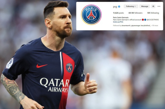 메시 방출 뒤 '천벌 받는' PSG…하룻밤에 SNS 팔로워 100만명 '증발'