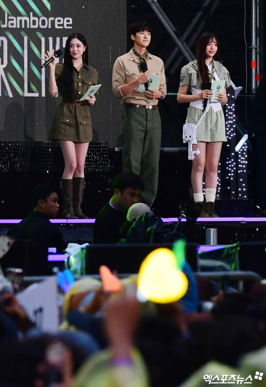 유나-공명-혜인 '잼버리 K팝 콘서트 3MC'[엑's HD포토]