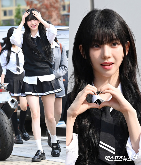 美美 에스파 카리나 '예쁜데 귀엽기까지, 앞머리 절대 지켜!'[엑's HD화보]