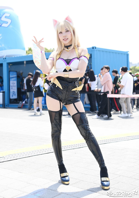 LCK 결승전에 등장한 K/DA 아리[엑's HD포토]