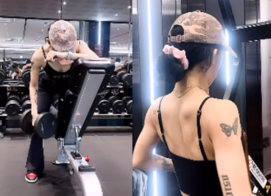 '최진실 딸' 최준희, 96kg→45kg '바프' 준비…선명한 등근육