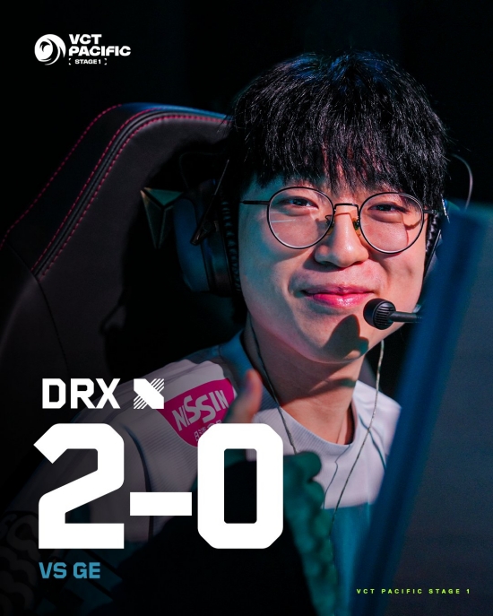 '월요병은 칼퇴로 퇴치한다'…DRX, GE 2대0 완파 (VCT 퍼시픽 스테이지 1)