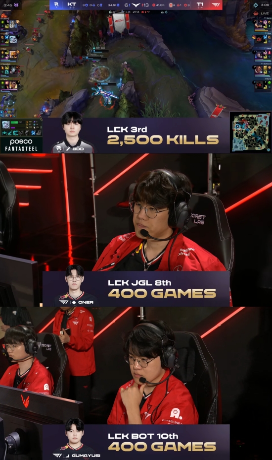 '홈커밍의 승자는 우리!'…T1, KT 2대0 완파하며 지난해 복수 성공 (LCK)